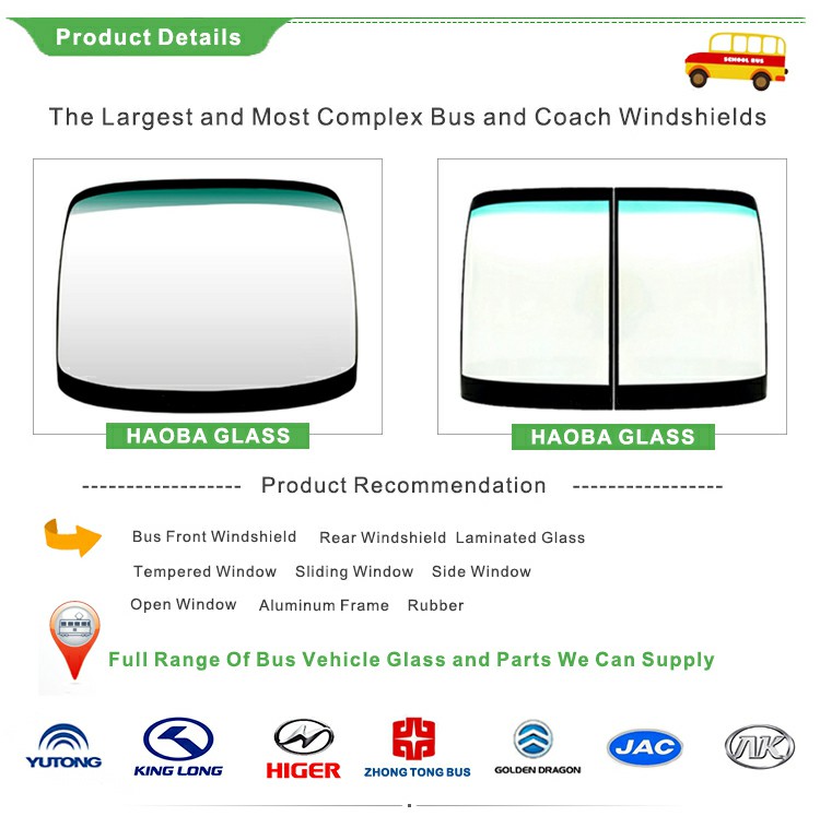 China Laminated Bus Windshield Tempered Bus Pats Bus Side Window Glass ...